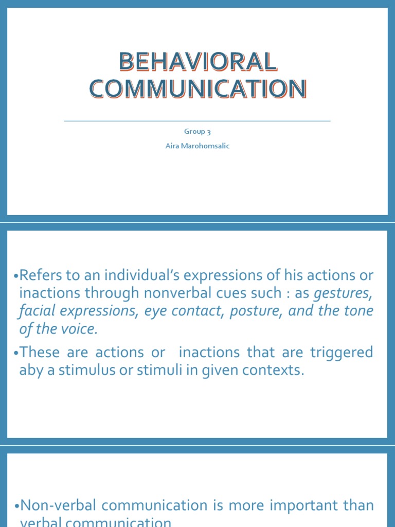 Understanding Behavioral Communication | PDF | Semiotics | Languages