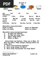 Pagsasanay Sa Pagsulat at Pagbasa Sa Filipino Worksheet | PDF