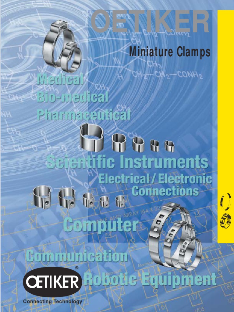 Oetiker Miniature Clamps Catalog - 08901050 | PDF | Pipe (Fluid ...