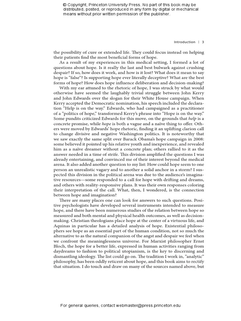 Hope 3 | PDF | Hope | Philosophical Theories