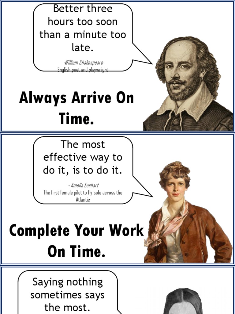 Always Arrive On Time.: - William Shakespeare | PDF