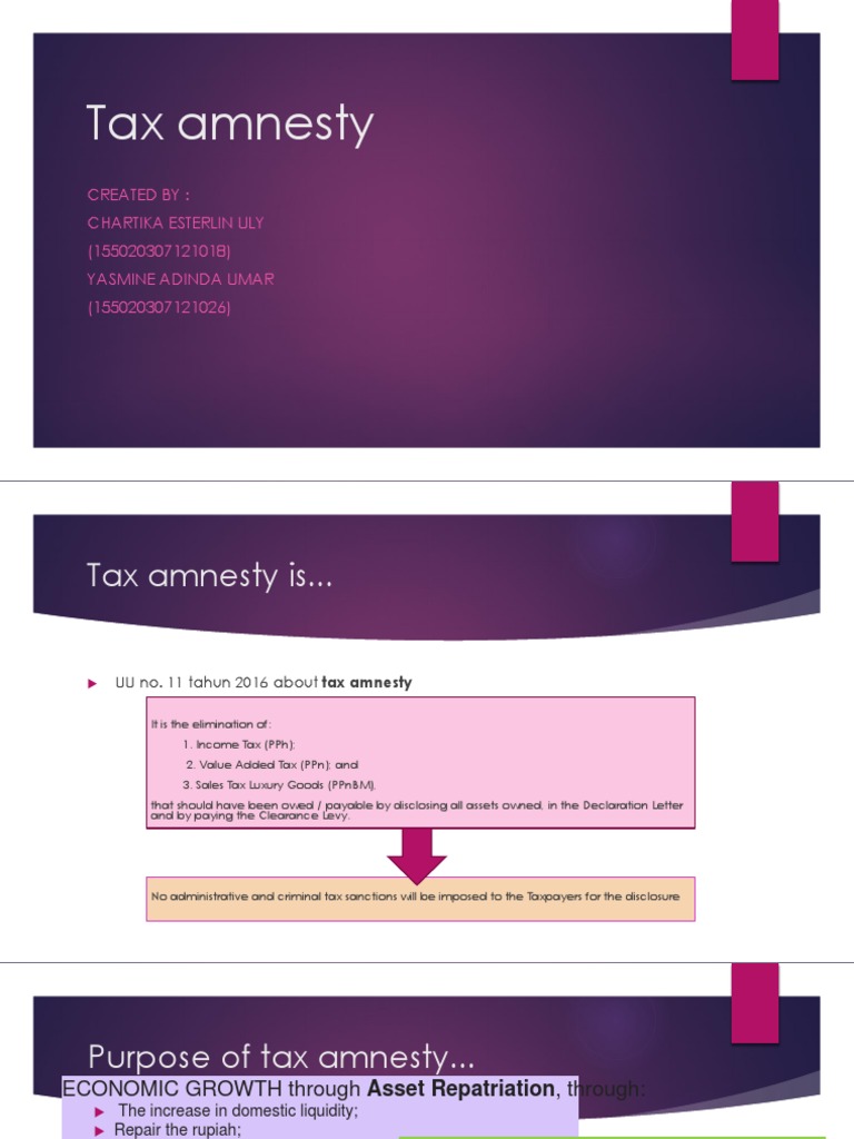 Tax Amnesty | Taxes | Revenue