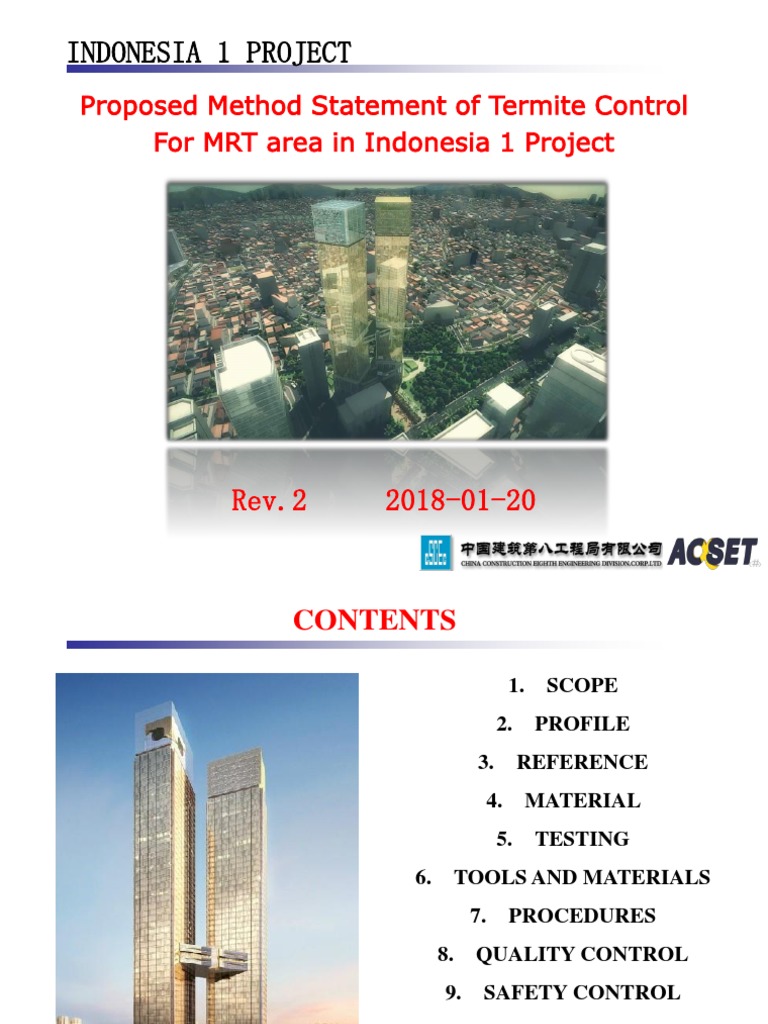 Method Statement Anti Termite r2 MRT | PDF | Specification (Technical Standard) | Nature