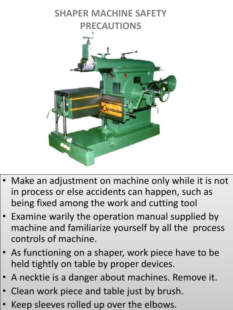 Shaper Machine Safety Precautions | PDF