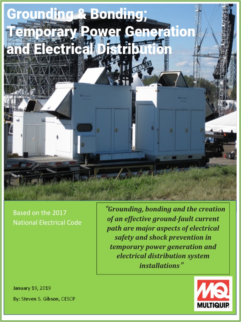 Grounding and Bonding - Temporary Power Generation and Electrical ...