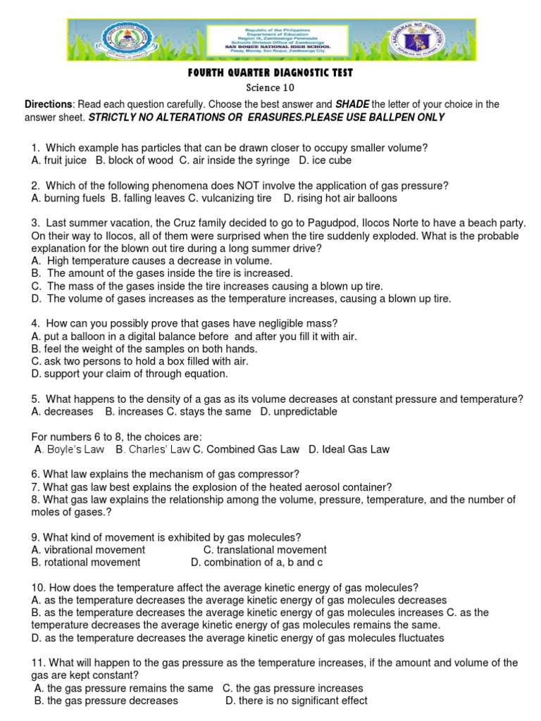 Science 10 Summative Test | Download Free PDF | Carbohydrates ...