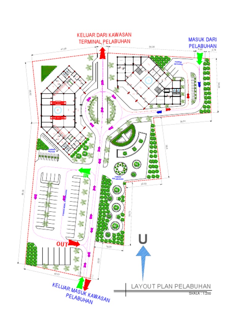 Rencana Layout Pelabuhan 1:250 | PDF