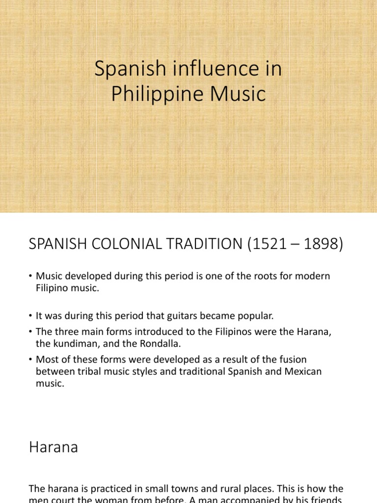 Spanish Influence on Philippine Music: The Introduction and Development ...
