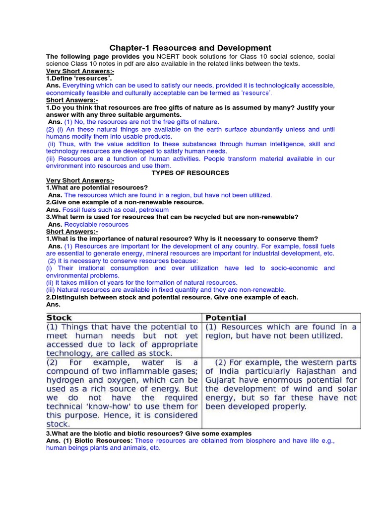 Chapter-1 Resources and Development | PDF | Soil | Legume