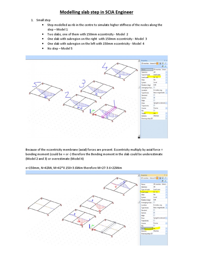 Modelling Slab Step in SCIA Engineer | PDF
