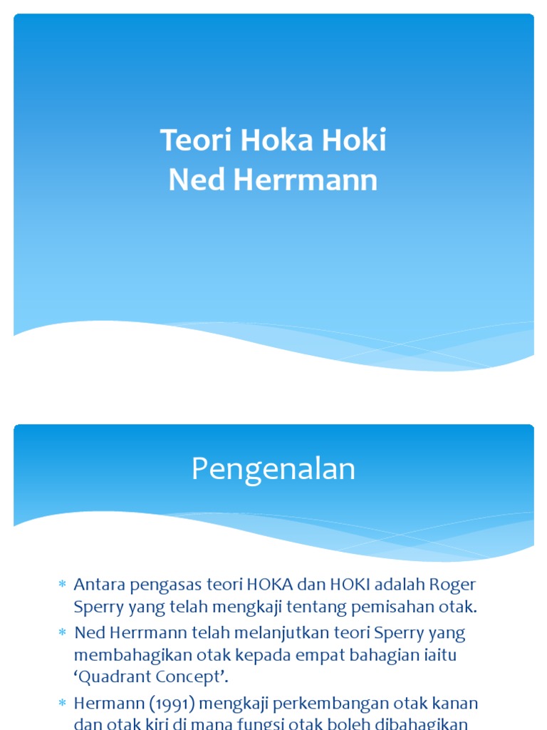 Teori Hoka Hoki | PDF