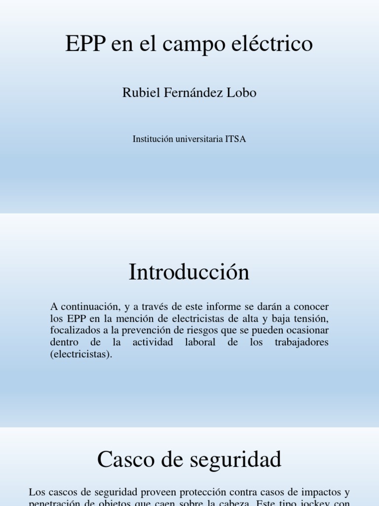 EPP en El Campo Eléctrico: Rubiel Fernández Lobo | PDF | Aislador ...