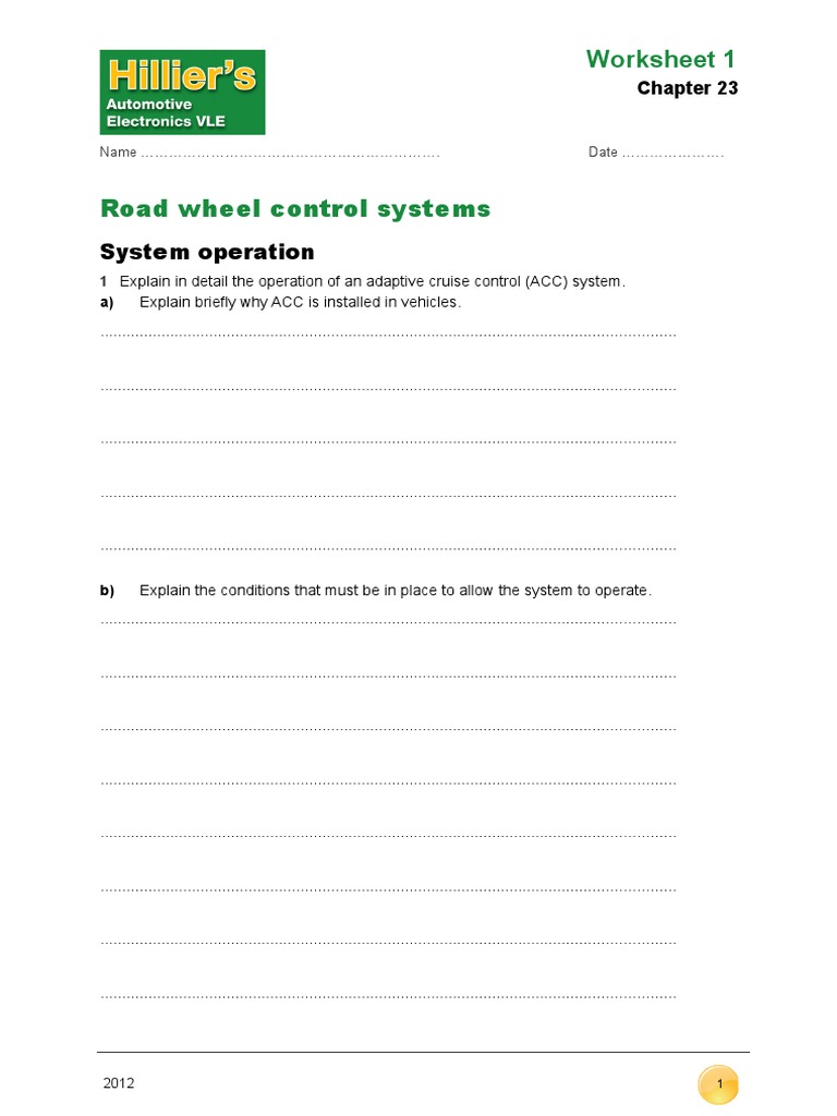 Worksheet 1 | PDF | Vehicle Industry | Machines