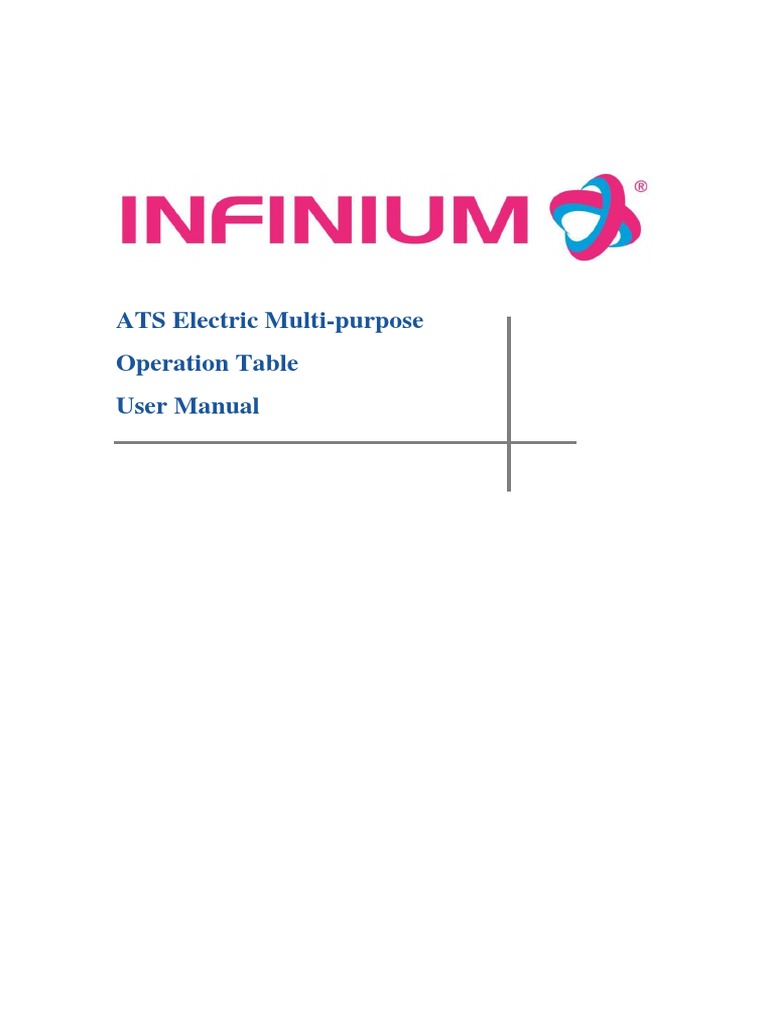 User Manual for ATS Electric Multi-Purpose Operation Table: Safety ...
