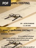 Features of Marginal Costing | PDF | Cost | Cost Of Goods Sold