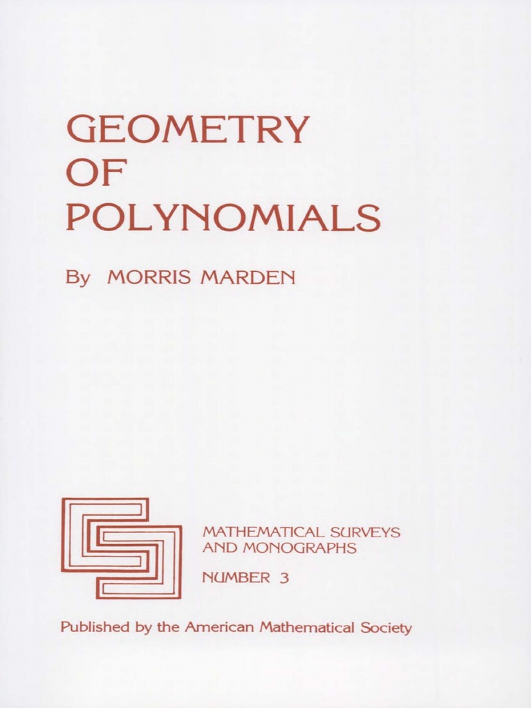 Geometry of Polynomials PDF | PDF | Complex Number | Integer