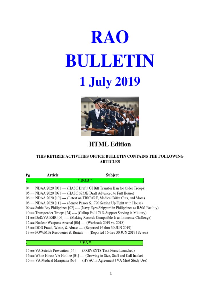 Bulletin 190701 (HTML Edition) | PDF | Nuclear Weapons | United States ...