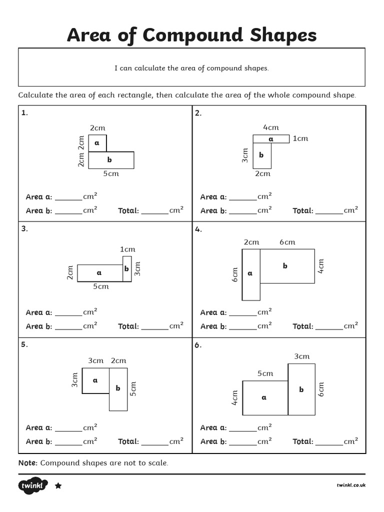 t2 M 1685 Area of Compound Shapes Differentiated Activity Sheets Ver 8 ...