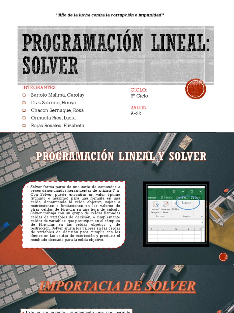 Programación Lineal y Solver | PDF | Optimización Matemática ...