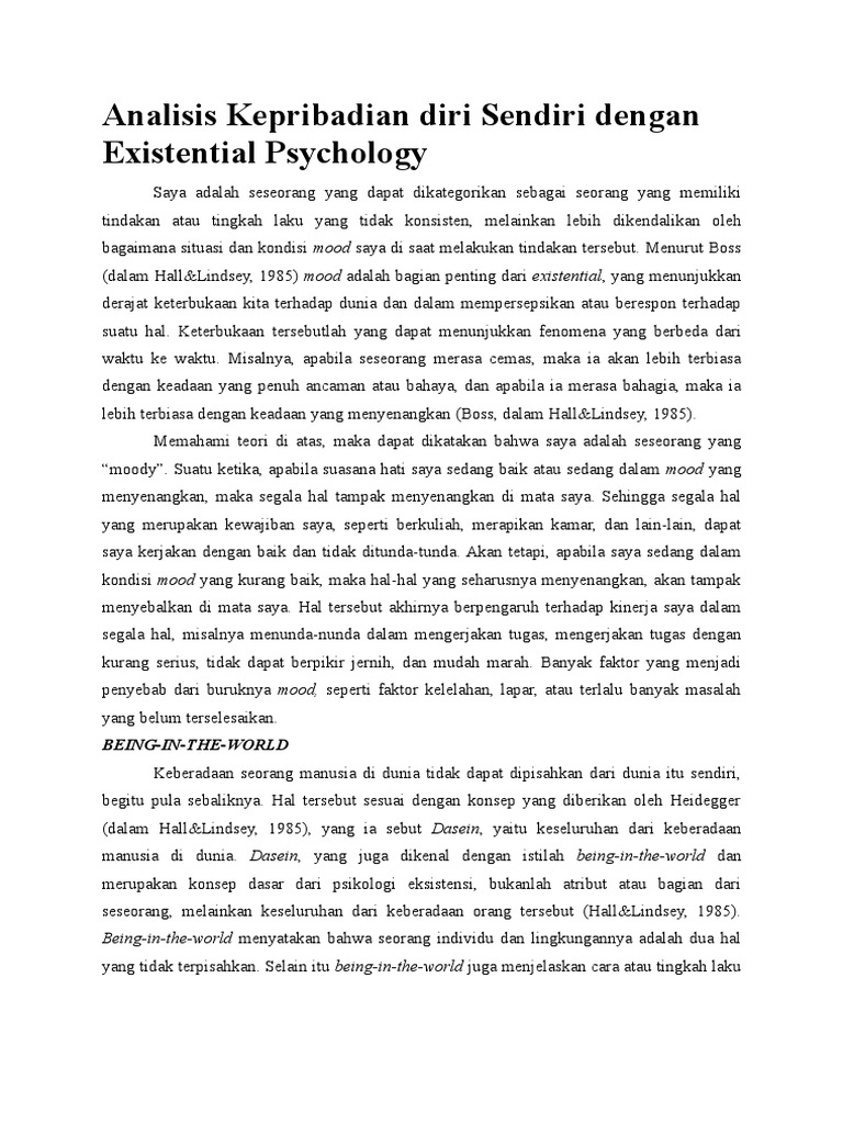 Analisis Kepribadian Diri Sendiri | PDF