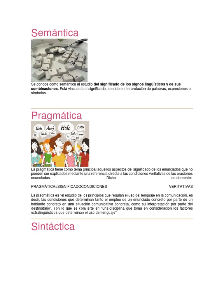 Semántica Sintactica Pragmatica | PDF