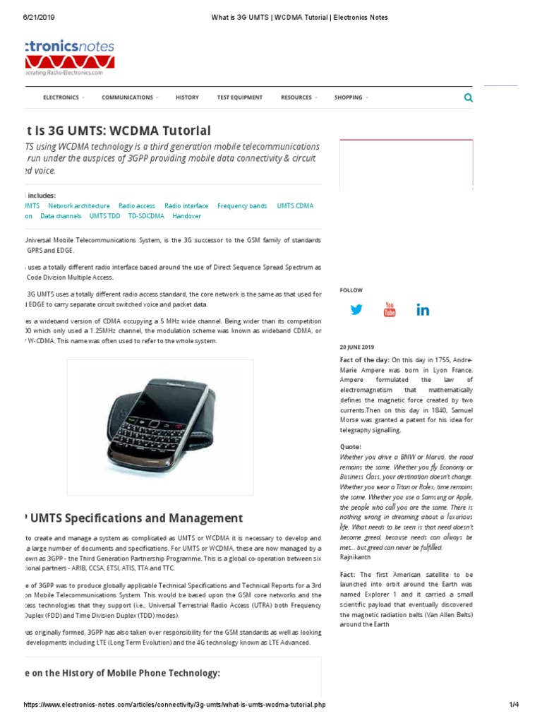 WCDMA Tutorial | PDF | High Speed Packet Access | 3 G