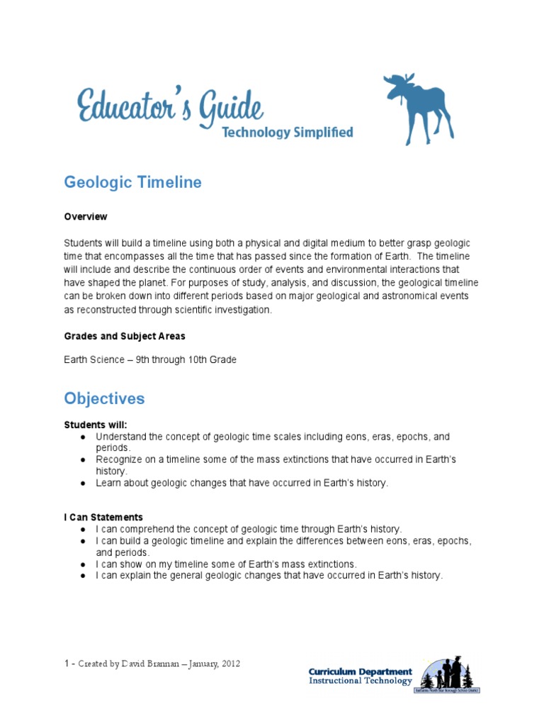 Visualizing Deep Time: Creating Geologic Timelines to Understand Earth ...