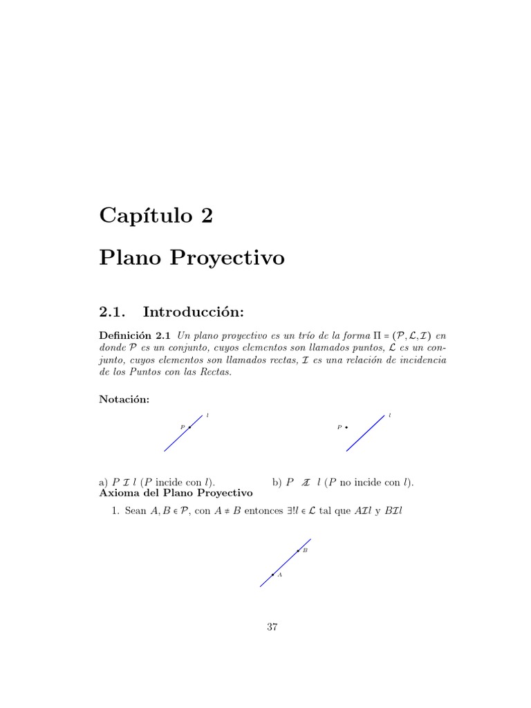 Capitulo 2 Plano Proyectivo | PDF | Geometria plana) | Vector Euclidiano