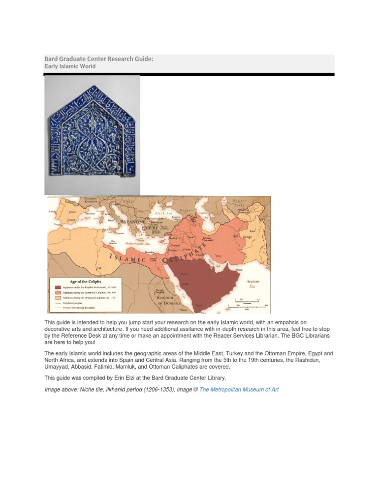 Bard Graduate Center Research Guide:: Early Islamic World | PDF ...
