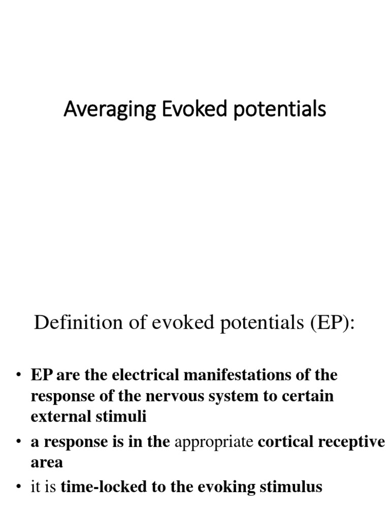 Understanding Evoked Potentials and Averaging | PDF | Art | Wellness