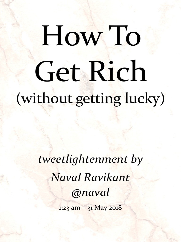 How To Get Rich (Without Getting Lucky) | PDF | Leverage (Finance) | Wealth