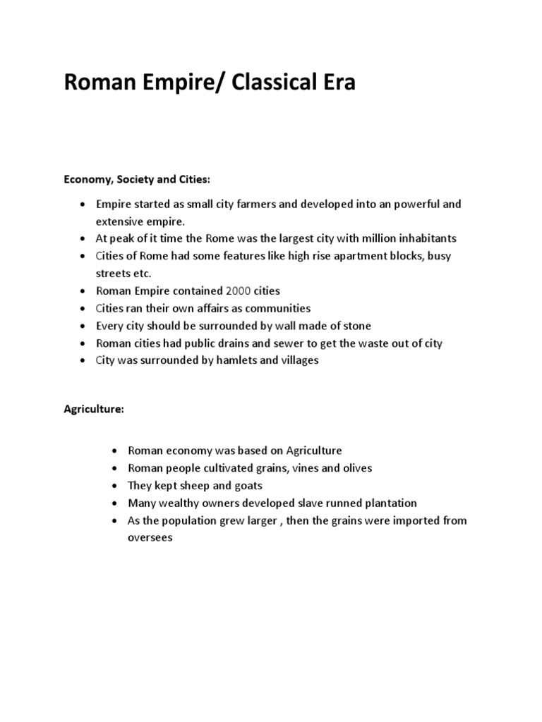 Classical Era of ROMAN EMPIRE | PDF | Roman Empire | Ancient Rome