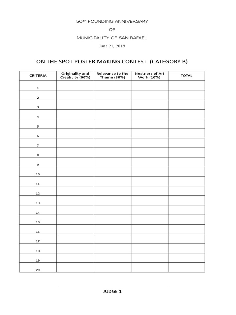 Rating Sheet | PDF