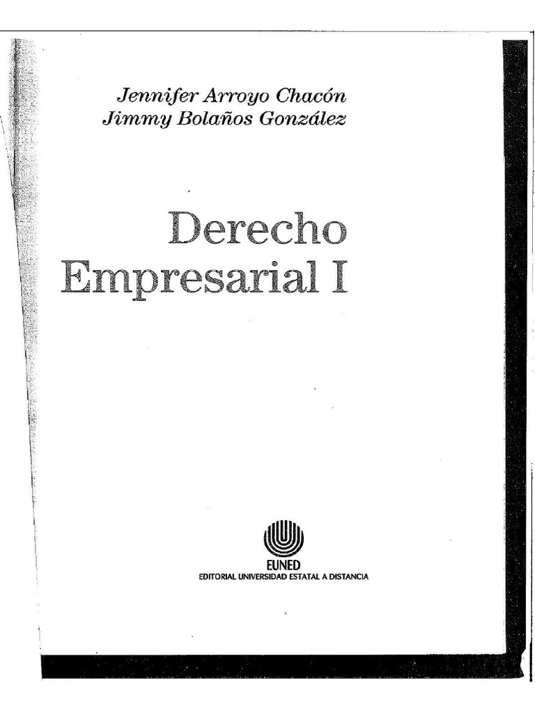 Libro Derecho Empresarial I | PDF