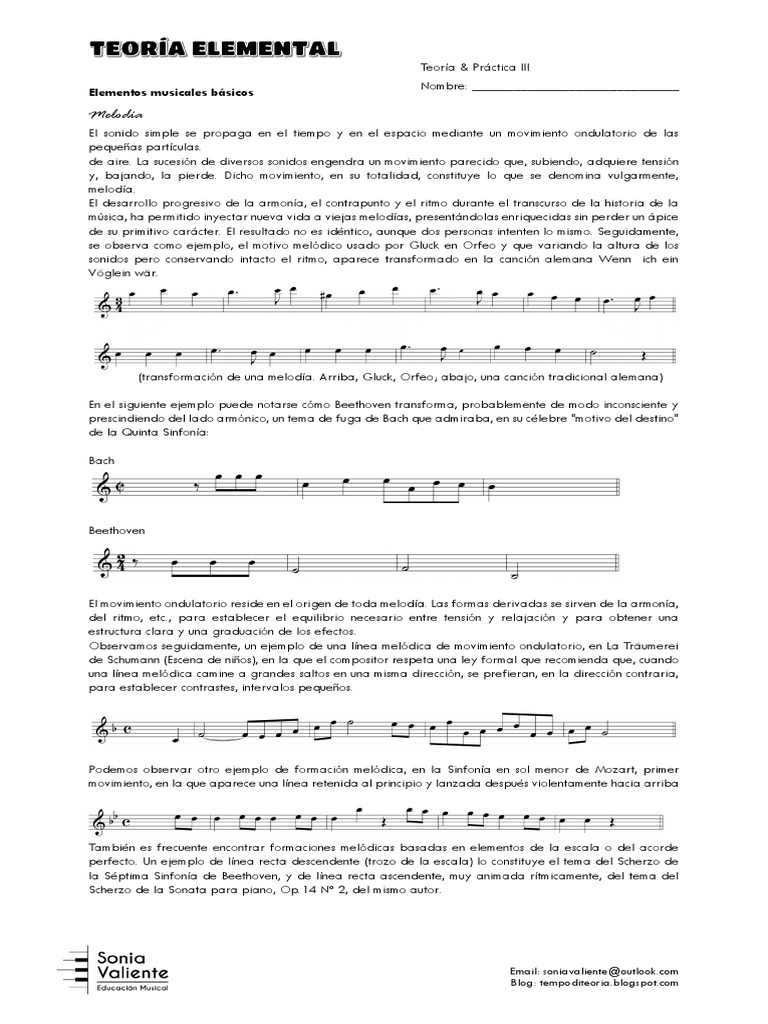 Elementos Básicos de la Música: Melodía y Ritmo | PDF | Ritmo | Armonía