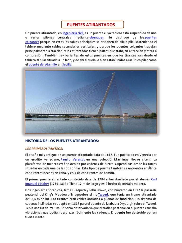 Características de Puentes Atirantados | PDF | Ingeniería estructural ...