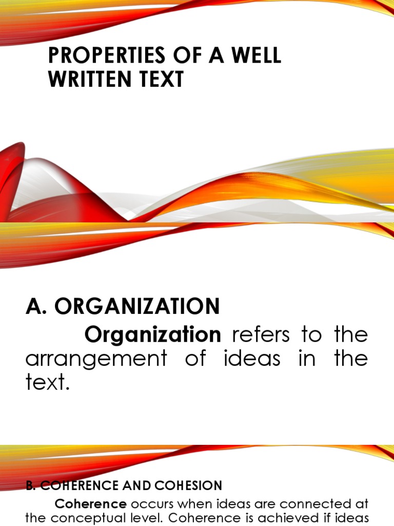 Lesson 5 Elements of A Well-Written Text | Download Free PDF | Pronoun ...