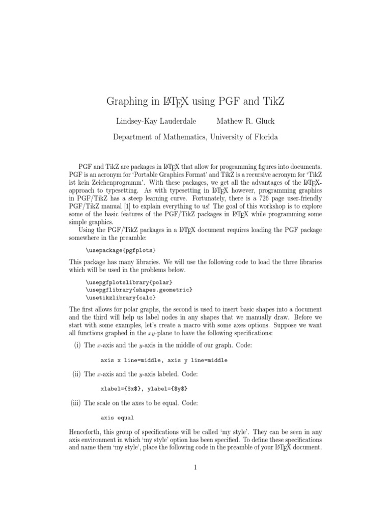 Tikz PDF | PDF | Function (Mathematics) | Cartesian Coordinate System