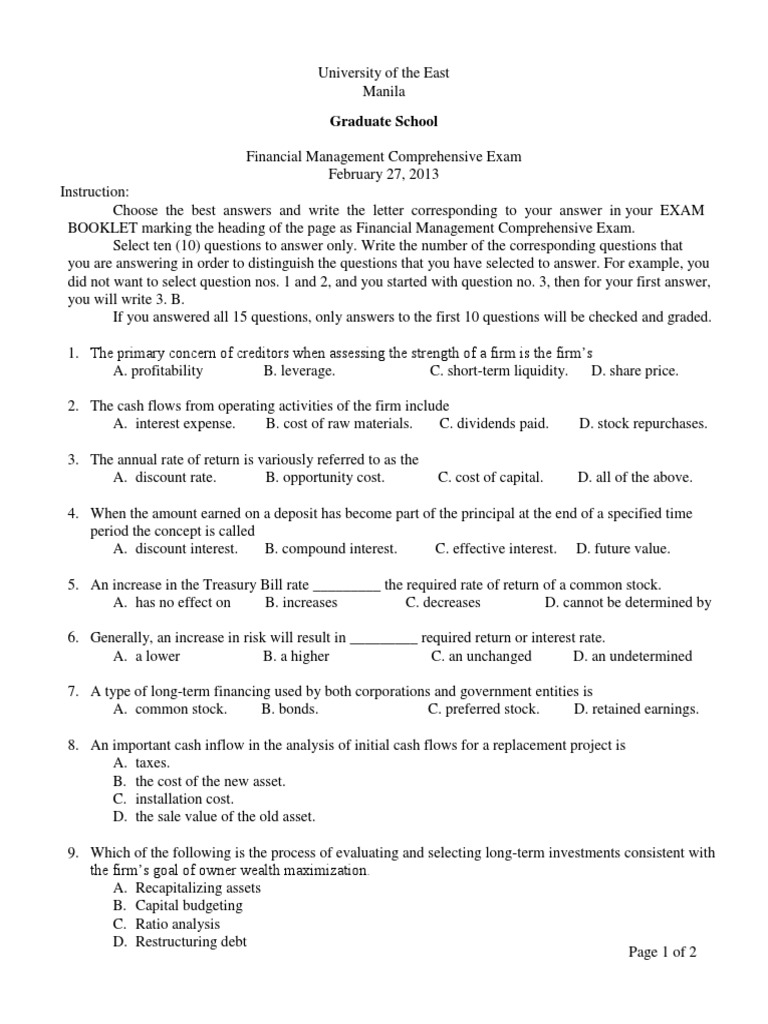 Compre Exam | PDF | Stocks | Dividend