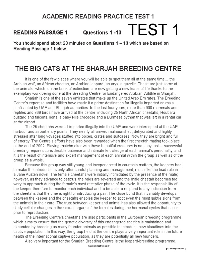 Test 1-5 Academic Module Practice Test 1 | PDF | Insomnia | Sleep