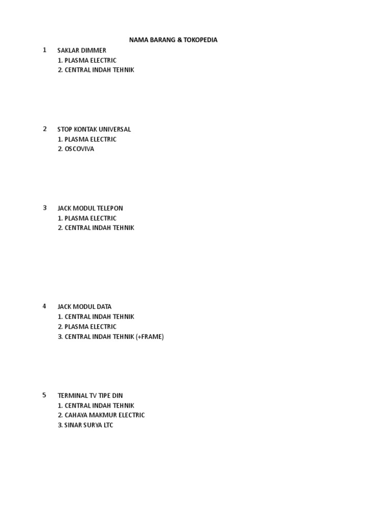 Harga & List Material | PDF