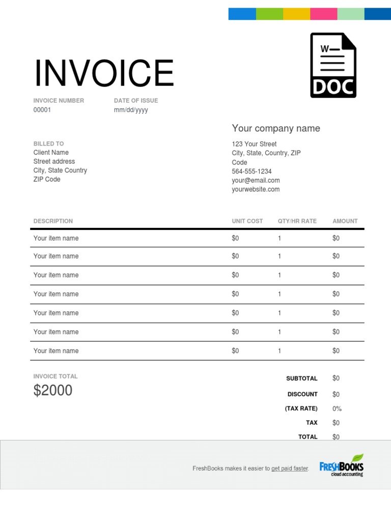 Word Word Invoice2 | PDF