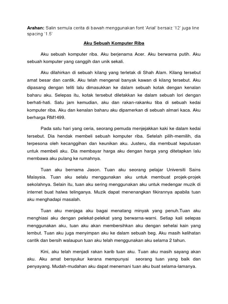 Latihan Menaip Guna Keyboard. Aktiviti Pasca UPSR | PDF