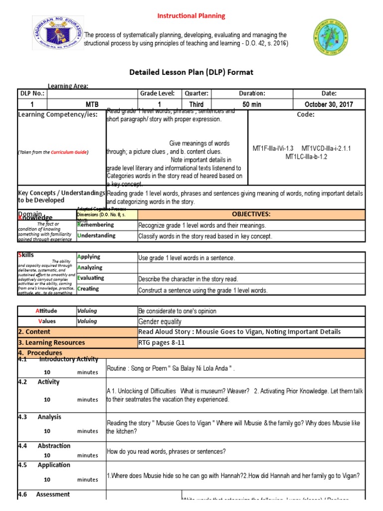 DLP q3 - MTB Harvesting | PDF | Knowledge | Lesson Plan