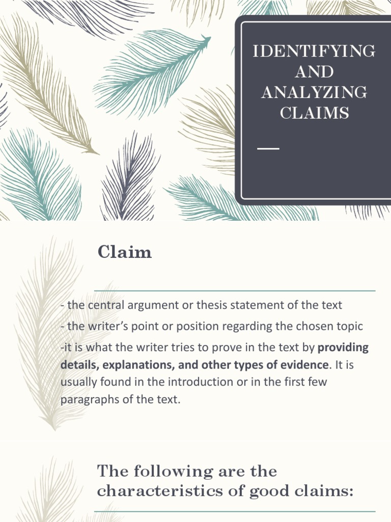 Lesson 7 Identifying and Analyzing Claims | PDF | Morality | Wellness