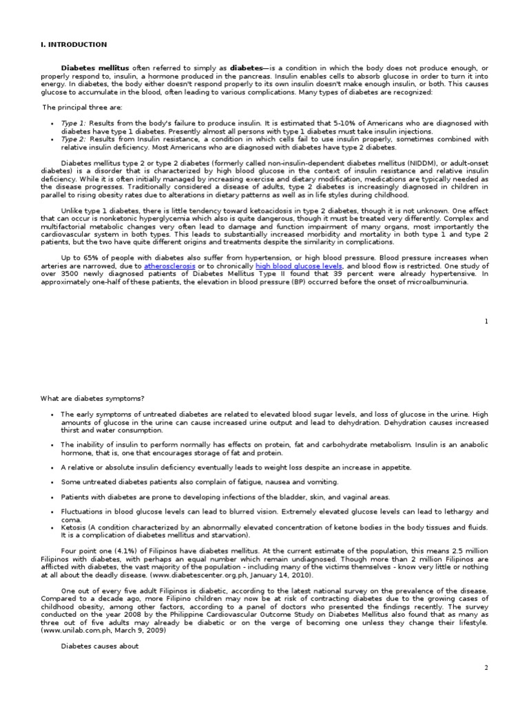 DM Type II Report | PDF | Diabetes Mellitus Type 2 | Diabetes Mellitus ...