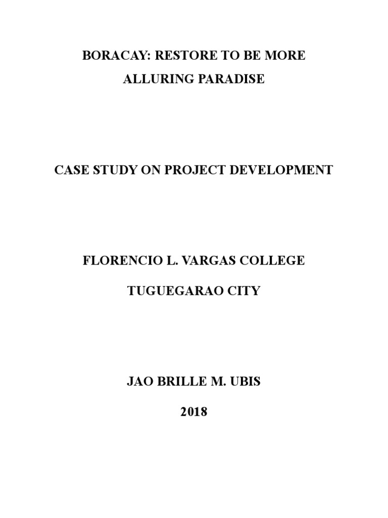 Boracay Case Study | PDF | Sewage | Tourism