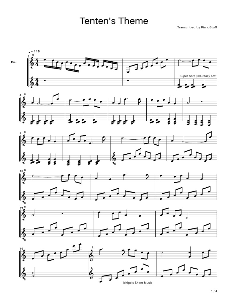 Tenten's Theme Sheet Music | PDF