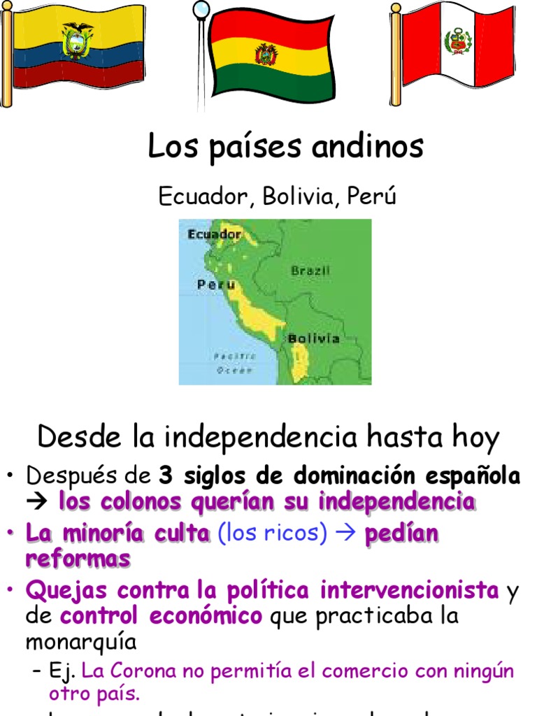 Los Paises Andinos - Desde La Independencia Hasta Hoy 12-13 | PDF ...
