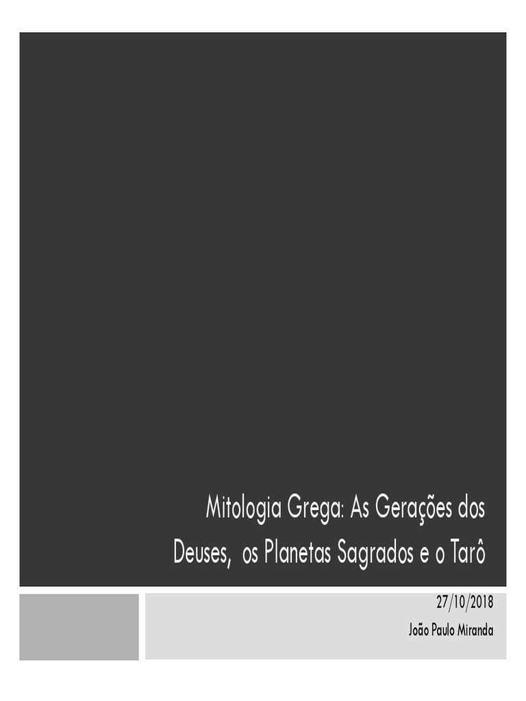 As Gerações Mitológicas o Tarô e A Astrologia | PDF | Zodíaco | Zeus